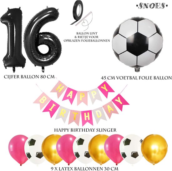 Cijfer Ballon 16 | Snoes Champions Voetbal Plus - Ballonnen Pakket ...