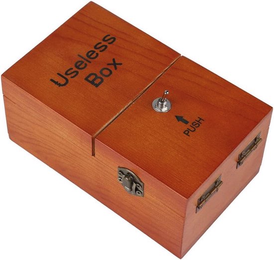 Useless Box Machine - Houten Don't Touch Box - Grappige Cadeaus Kopen | bol