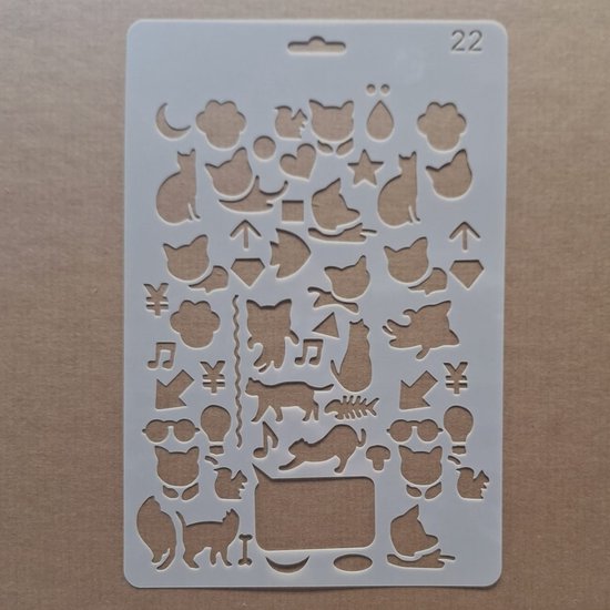 sjabloon - Katten - tekensjabloon | bol