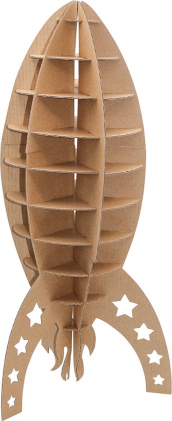 3d Model Karton Puzzel Raket Cartoonstyle Small Diy Hobby