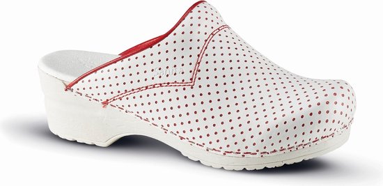 Sanita klompen Flex rode stippen model 314 - Maat: 40 | bol