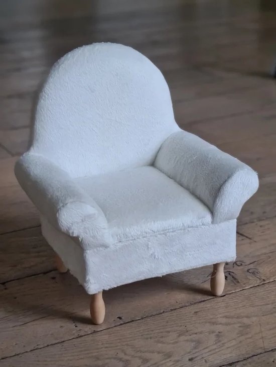 Decoratief zeteltje wit voor beertjes - Decoratieve Zetel zacht wit ...