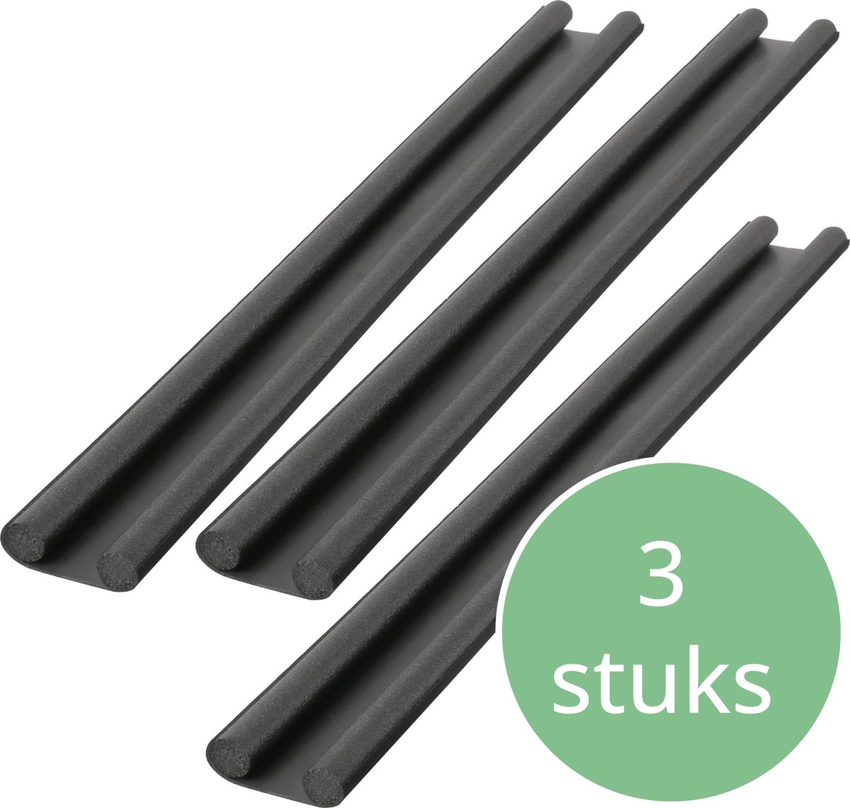 Set van 3 Zwarte Tochtstrips van 93 cm voor een Tochtvrije Woning ...