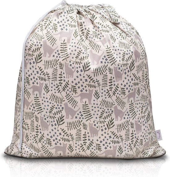 Waszak voor natte was (Kitten), 63 x 70 cm, Waszak met lus en trekkoord ...