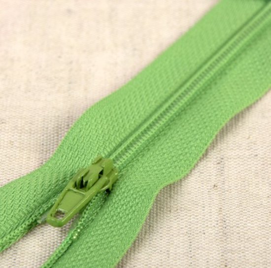 Fijne rits polyester gif groen 10cm - niet-deelbaar stevige rits | bol
