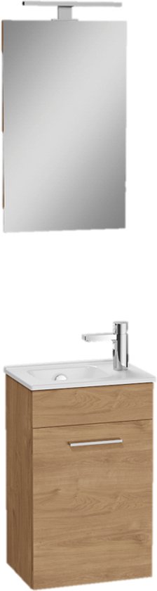 VitrA Mia Set, 40 cm, with door, (Washbasin Unit, Flat Mirror), Golden ...
