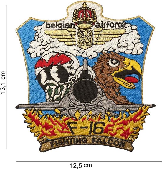 Embleem stof Belgian airforce F-16 | bol