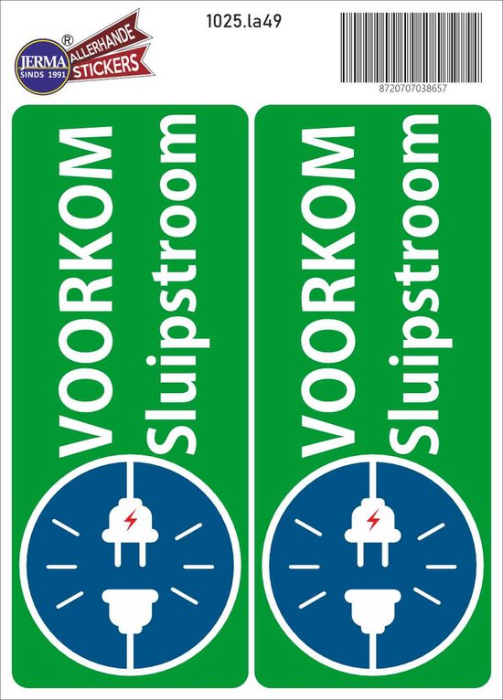 Stekker uit het stopcontact sticker set 2 stuks | bol