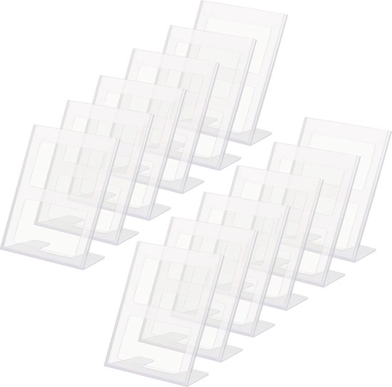 Kurtzy 12 Pak A4 Helder Plastic Folder Houder – Gehelde Portret Plastic ...