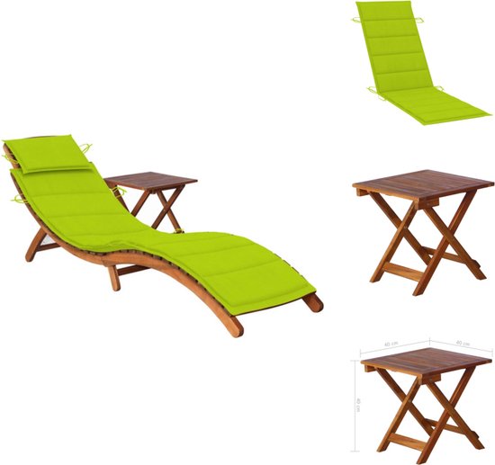 vidaXL Houten ligbed - Comfortabel ligbed van massief acaciahout ...