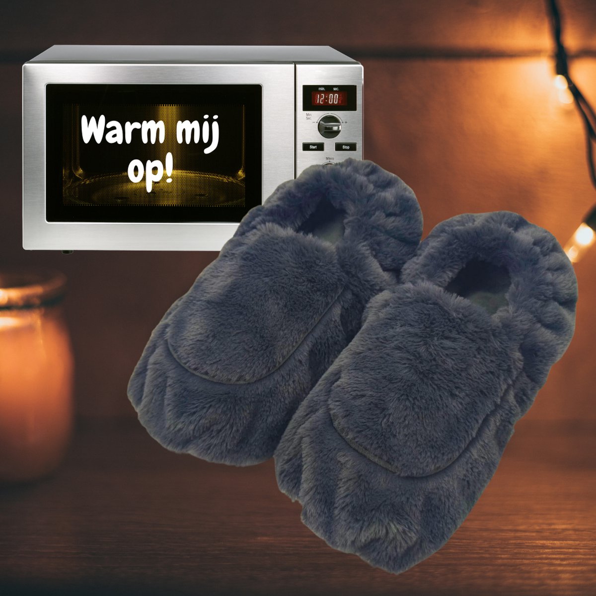 Magnetron sloffen - Verwarmde pantoffels - Dames en Heren - Warme ...