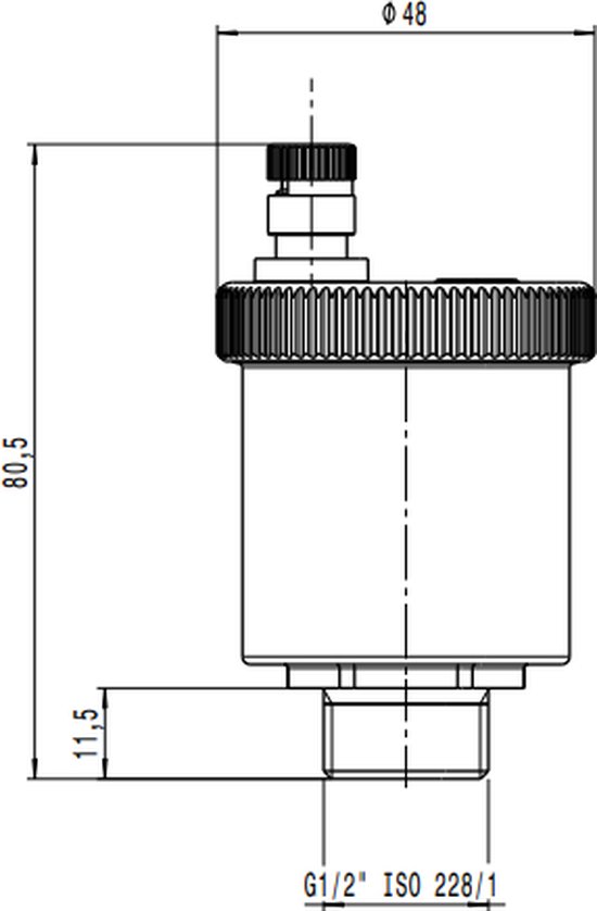 Caleffi vlotontl mess 96mm 1/2bu | bol