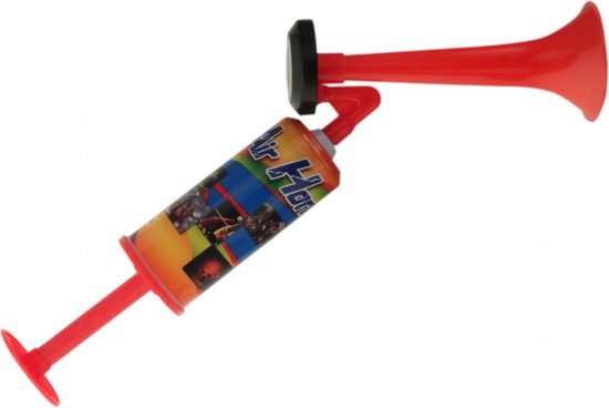 Stadion toeter/luchthoorn met handpomp - op luchtdruk - 40 cm | bol
