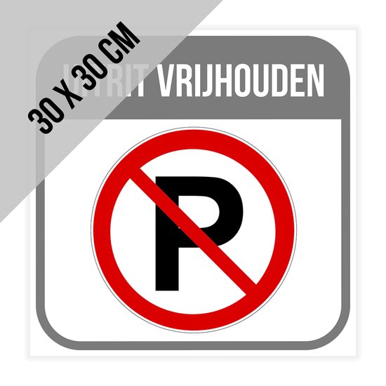 Pictogram/ bord | "Uitrit vrijhouden" | 30 x 30 cm | Polystyreen ...