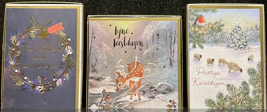 30 kerstkaarten - Paperclip - Luxe Kaarten met Envelop - Fijne ...