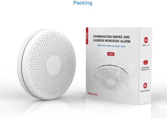 Slimme Rookmelder & Koolmonoxidemelder | Co2 | WiFi | Connect met ...