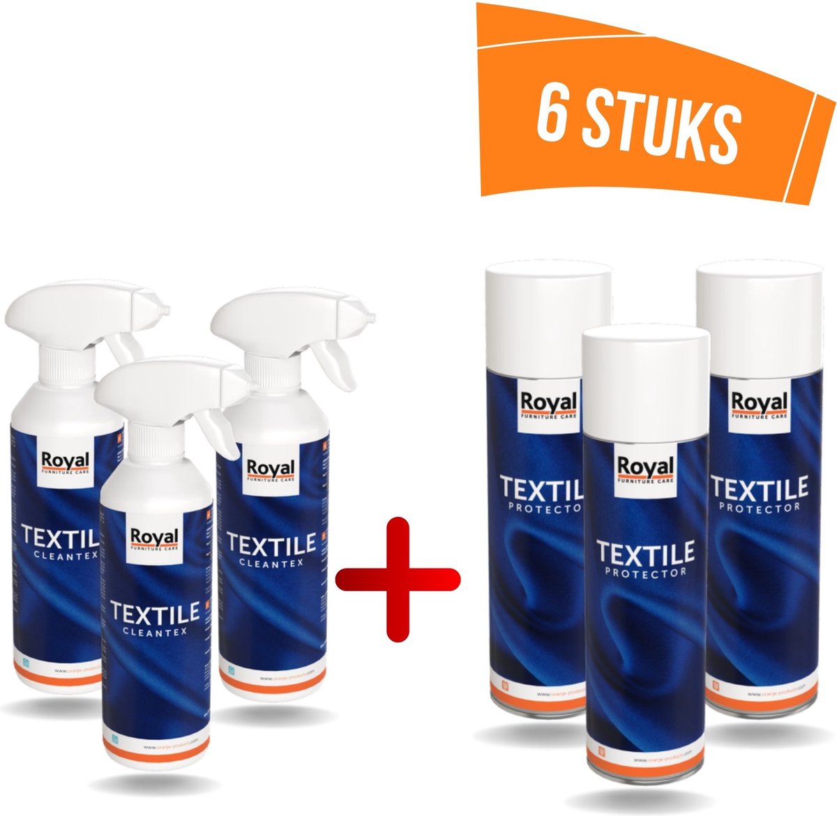 Royal Furniture set - 3 x Textile protector + 3 x Cleantex vlekkenspray ...
