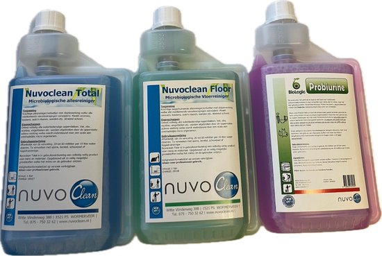 Nuvoclean Probiotica Schoonmaakpakket - Genoeg voor 1 jaar 100% veilig ...