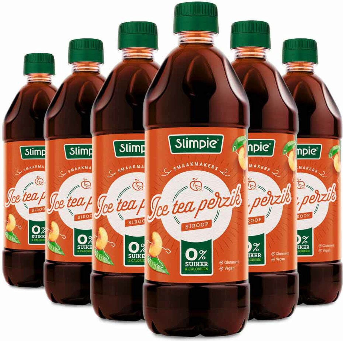 6x Slimpie Siroop Ice Tea Perzik 650 ml | bol