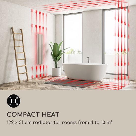 Blumfeldt Badkamerradiator - Design radiator - Zuinige platte radiator ...