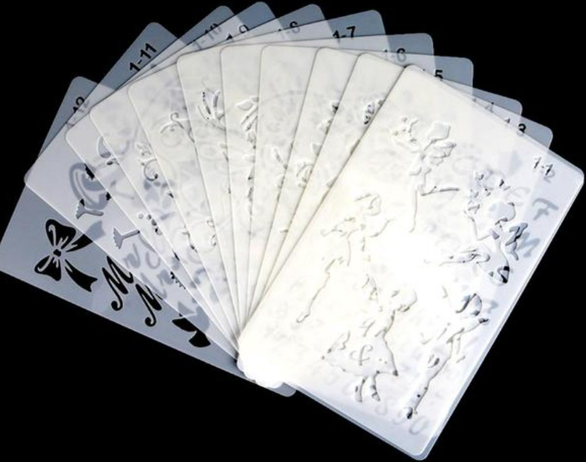 Sjabloon Met Letters en Cijfers - 1 Sjabloon Groot, met Hoofdletters ...