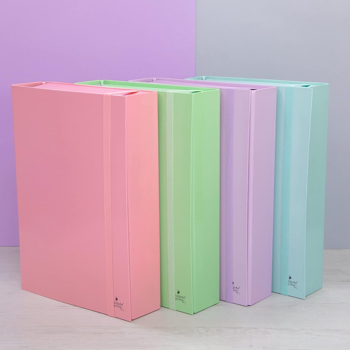 Projectmap, papieren map, pastelkleuren, afmetingen 34,5 x 24,5 x 7 cm ...