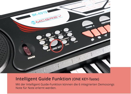 Keyboard Set - Kinderkeyboard met 49 toetsen - instaptoetsenbord met 16 ...