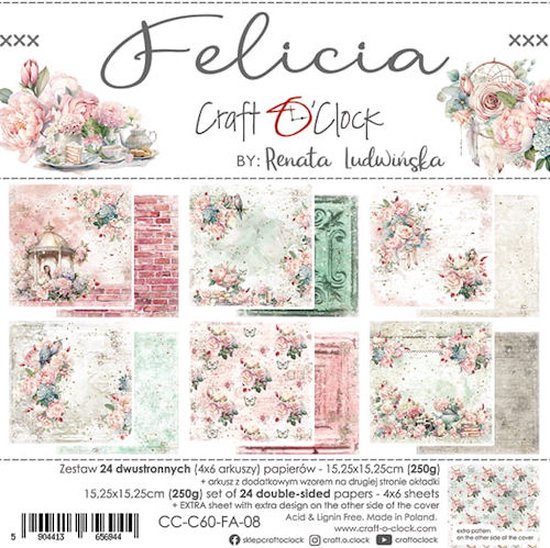 Craft O Clock Paper Pack 15x15 cm Felicia | bol