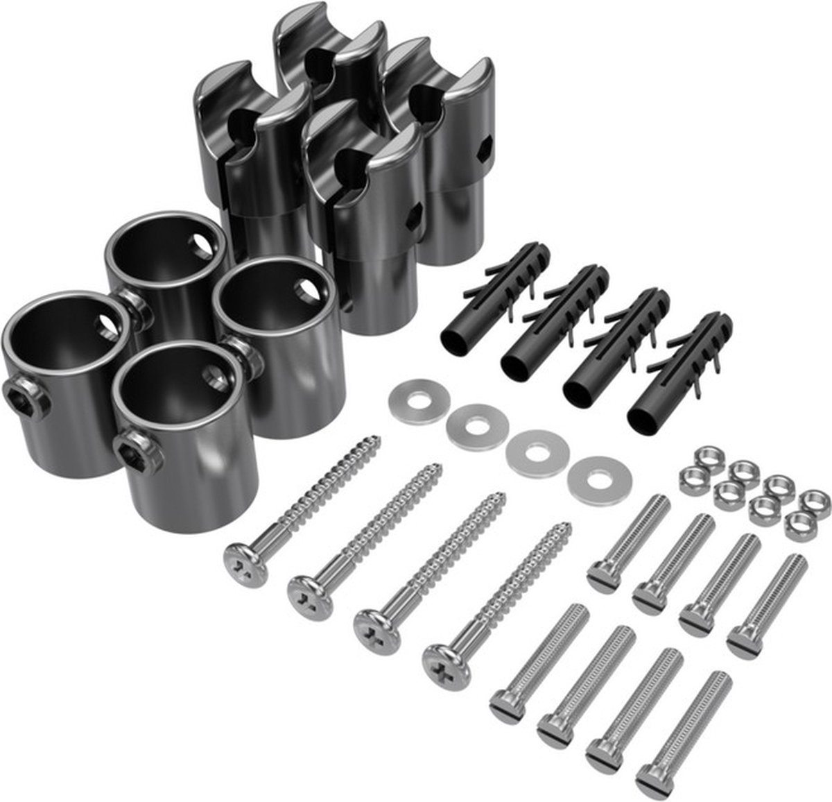 Plieger Tube radiator bevestiging set type d9 wit | bol