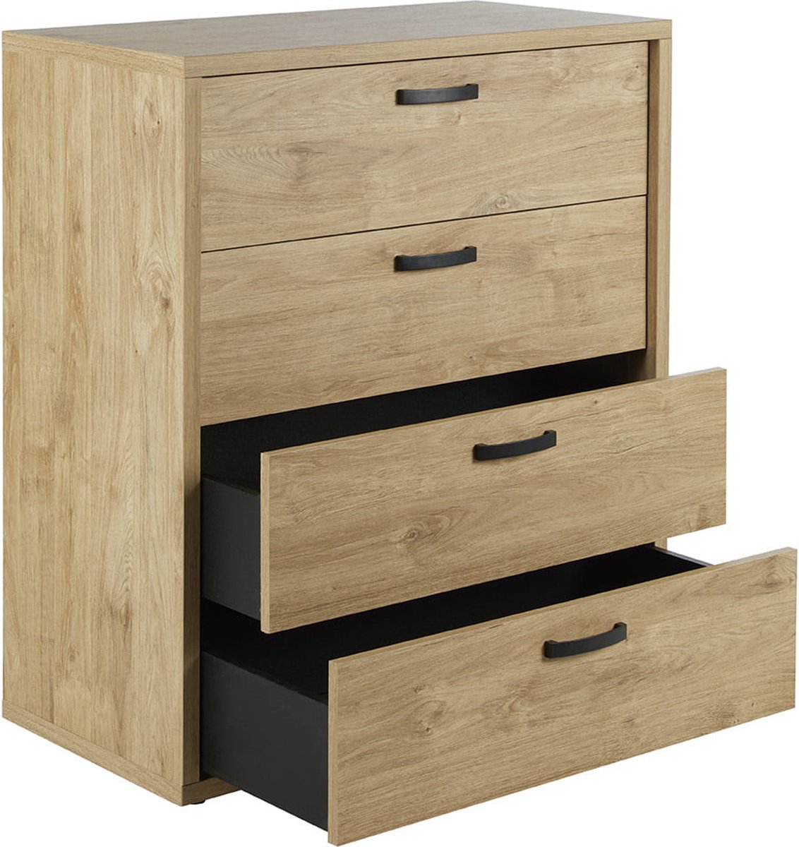 Commode Chêne Livia - Largeur 90 cm - Hauteur 101 cm - Profondeur 45 cm ...