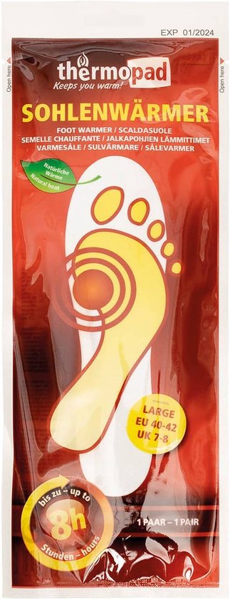 Thermopad - Six-Pack Warmte Pads / Zool Verwarmer - Maat: 36-39 - Enkel ...