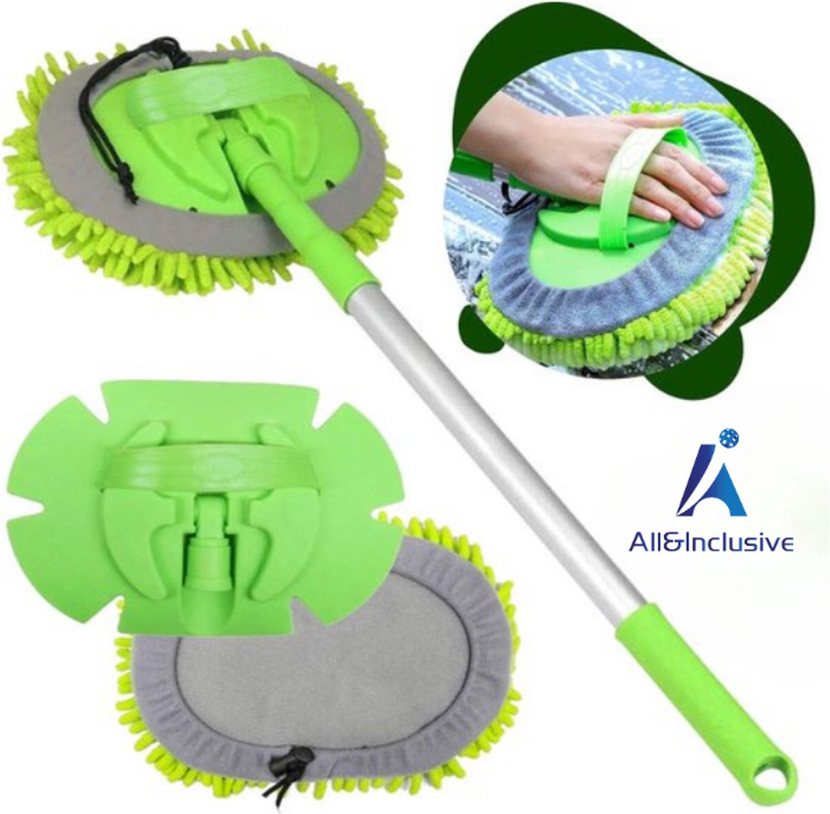 Telescopische Wasborstel - Ramenwasser - auto spons - zachte borstel ...