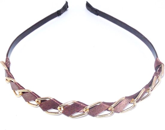 Diadeem bruin met gouden schakels | bol