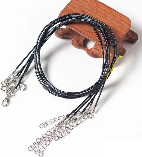 Handgemaakte Leren Koord / Hanger - 25 stuks 1.5mm/45cm - Hangers ...