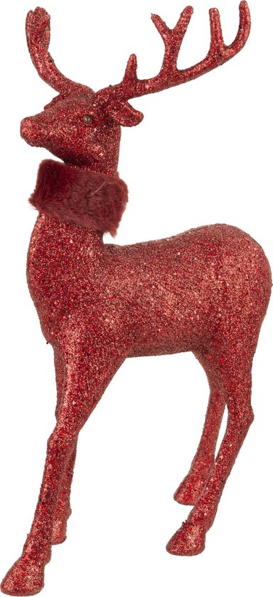 Rendier - Groot - Rood - Kerstversiering - Interieur - 28cm hoog | bol