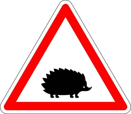 Pas op overstekende egels sticker 300 mm | bol