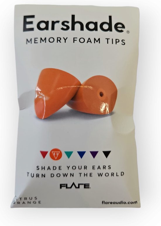 Embouts en mousse à memory Flare Audio Earshade orange citron | bol