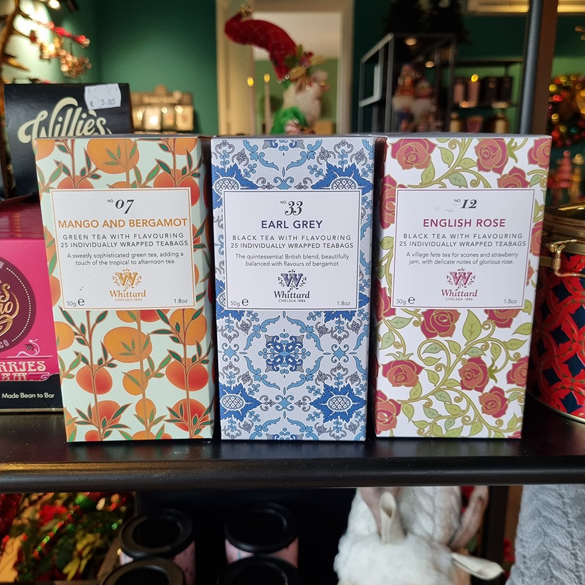 Whittard of Chelsea 3 smaken thee - 25 theezakjes per doos - zwarte ...