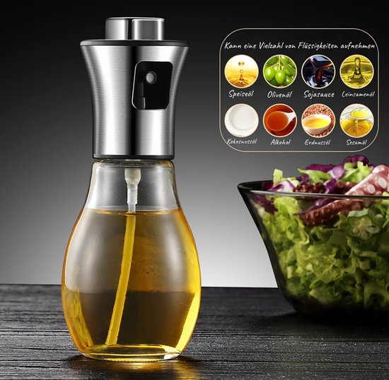 Oliesproeier voor spijsolie, spuitfles, olie, glas, voedselveilig ...