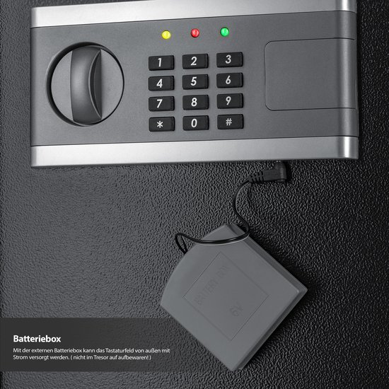 KESSER® Elektronische Kluis met cijferslot 35 x 25 x 25 cm - Digitale ...