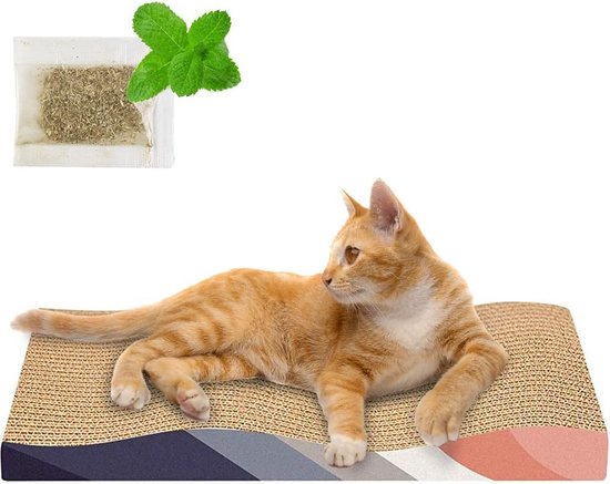 Cat Scratch Pad met Catnip, Dubbelzijdig Duurzaam Ontwerp Scratch Pad voor Katten... | bol