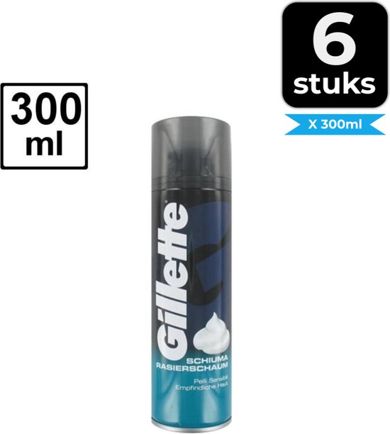 Gillette Basic Scheerschuim Gevoelige huid - 300 ml ...