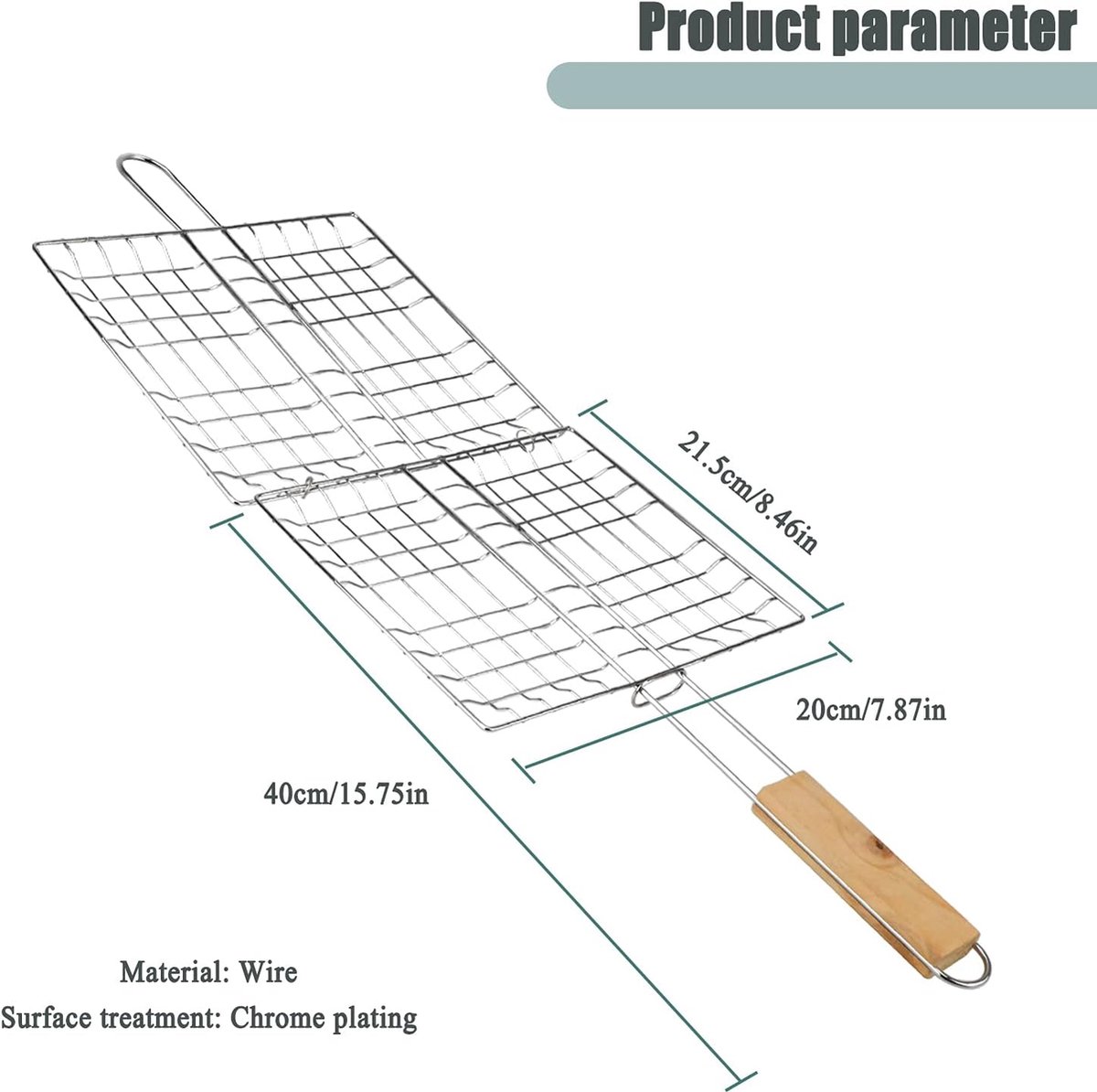 Barbecue Mand, Draagbaar Grillrooster, Visrooster, Groentemand, BBQ ...