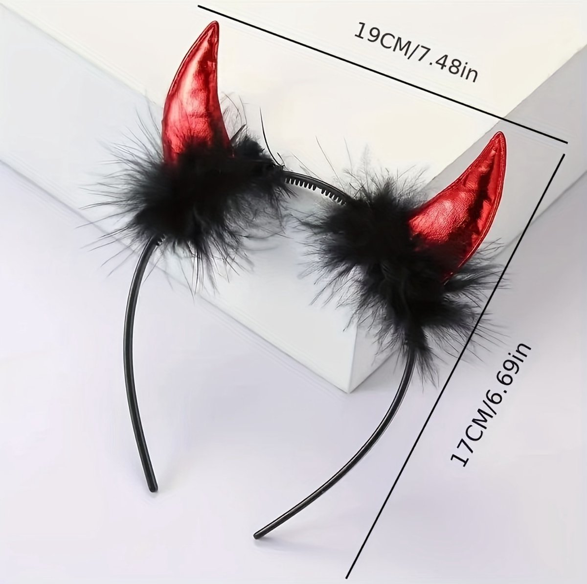 Livano Cornes de diable - Oreilles - Diadème - Accessoires de vêtements ...