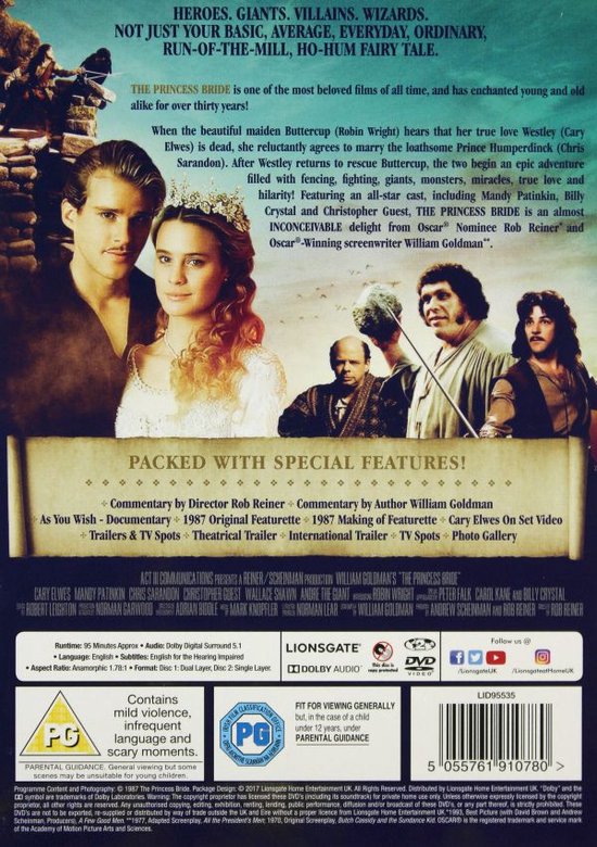 Princess Bride (Dvd), Mandy Patinkin | Dvd's | bol