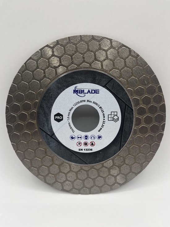 ''Mblade'' ø 125 mm 2IN1 slijpen en snijden, diamantschijf keramische ...