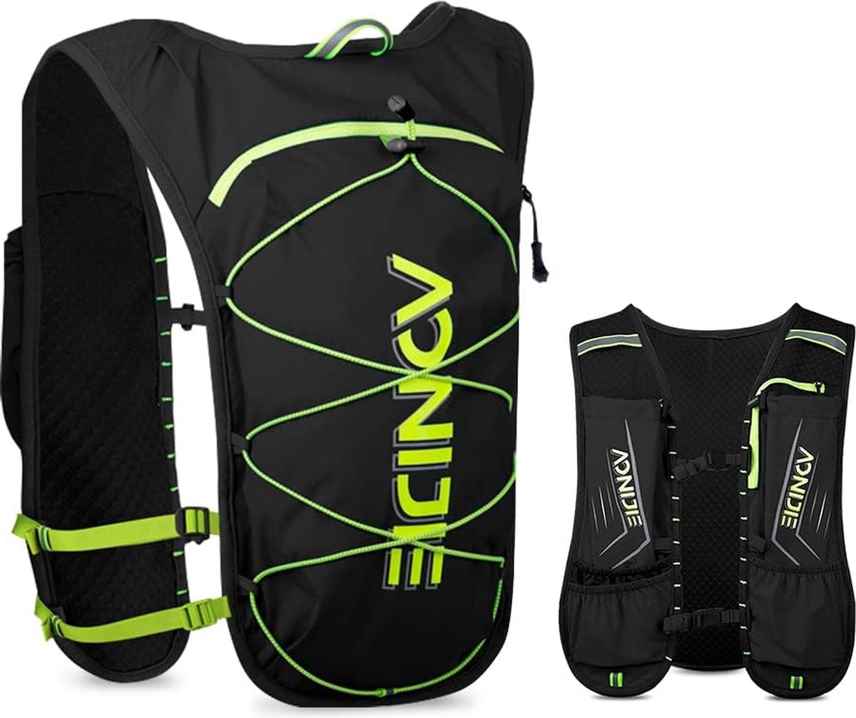 Hydratatierugzak, hardloopvest, marathon trailrunning rugzak, ademende ...