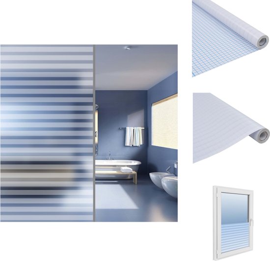 vidaXL Raamfolie - Privacy PVC Matte Strepen - 20 x 0.9 m - Zelfklevend ...