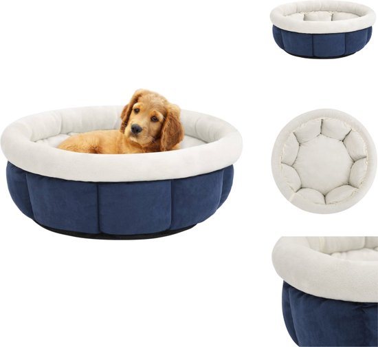 vidaXL Hondenmand - Ronde hondenmand - Blauw - 50 x 22 cm ...