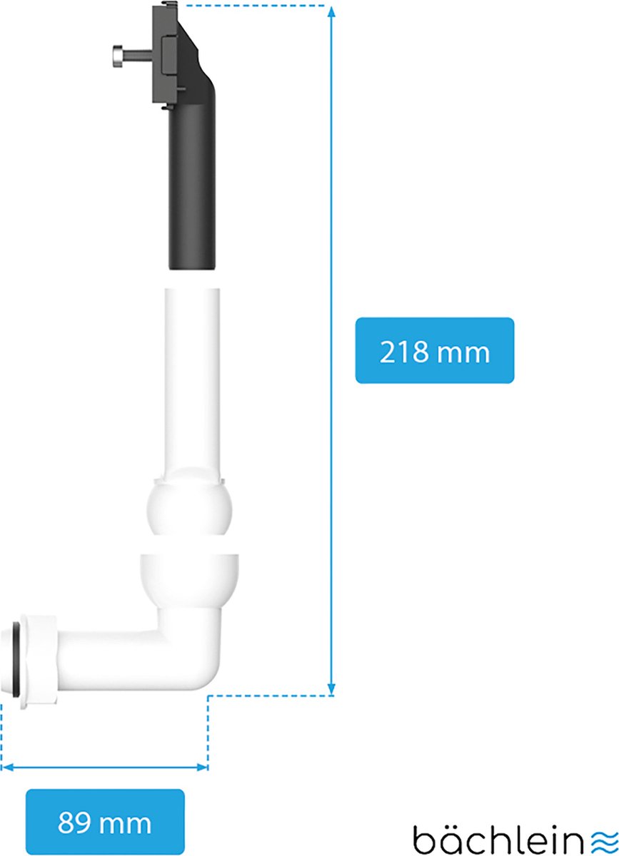 Bächlein Overloop voor de keukengootsteen met verticale aansluiting ...